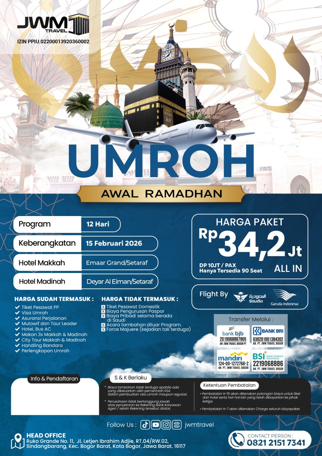 JWM Travel - Comfort with us. - Umroh Awal Ramadhan 2026